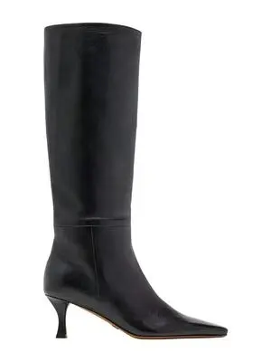 Proenza Schouler Trap Leather Knee-high Boots - Black