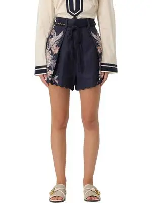Zimmermann Floral Short - Navy