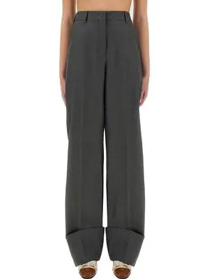 Valentino Garavani Wide Leg Trousers - Grey
