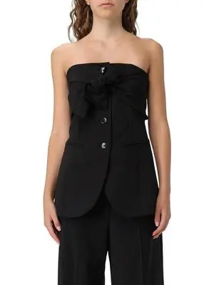 Max Mara Bow Detailed Strapless Top - Black