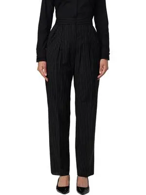 Max Mara Tailored Pinstriped Trousers - Black