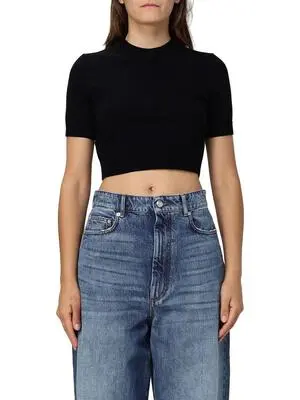 Sportmax Cropped Ribbed Sweater - Black