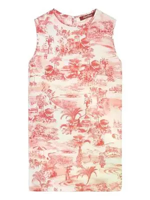 Max Mara Graphic-print Sleeveless Top - Red