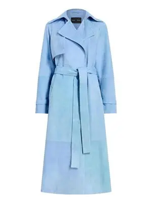 Proenza Schouler Ramona Belted Trench Coat - Blue