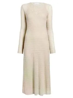 Proenza Schouler White Label Knitted Long-sleeve Midi Dress - Neutrals