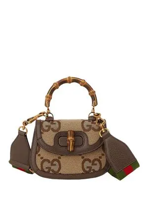 Gucci Bamboo 1947 Jumbo Gg Mini Bag - Tan