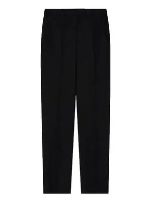 Emporio Armani Waffle Weave Technical Fabric Trousers - Black