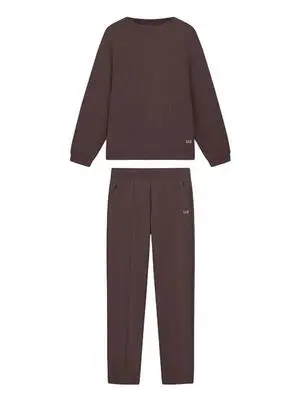 EA7 Core Lady Tracksuit In Stretch Modal Blend - Brown