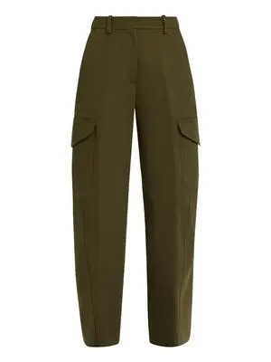 GIVENCHY Barrel Leg Cargo Wool Trousers