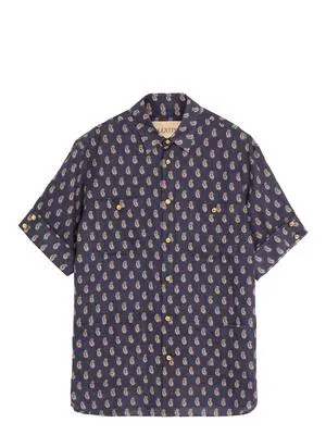 Valentino Garavani Linen Voyage Imaginaire Shirt - Blue