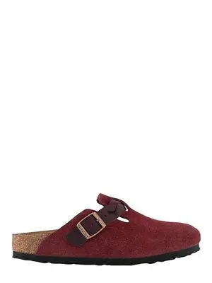 BIRKENSTOCK Boston Suede Clogs Braided Zinfandel