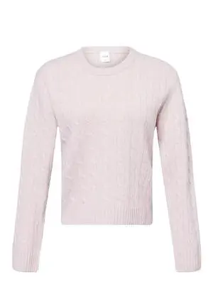 LESET Zoe Cable-knit Lambswool-blend Jumper - Desert Rose
