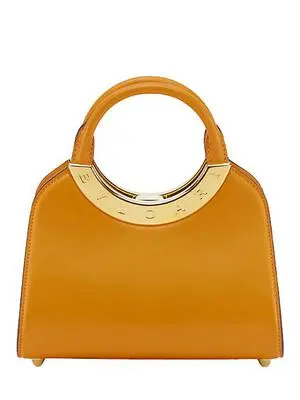 BVLGARI Roma Small Leather Top-handle Bag - Yellow