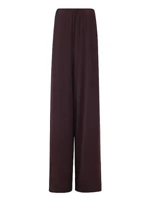 LEEM Elasticated-waistband Wide-leg Mid-rise Stretch-jersey Trousers - Purple