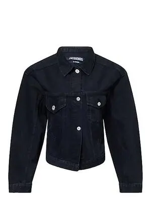 Jacquemus Cotton Denim Jacket - Black