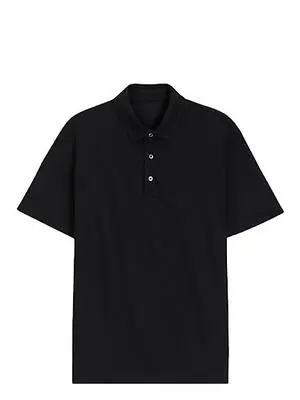 BOSS Beckham X Regular-fit Short-sleeve Cotton And Silk-blend Polo Xxxl - Black