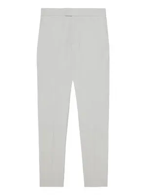 REISS Drawstring-Waist Slim-Fit Trousers White