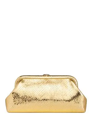JIMMY CHOO Skylar Clutch With JC Clasp Gold/light Gold