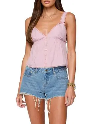 EDIKTED Andea Babydoll Tank - Pink