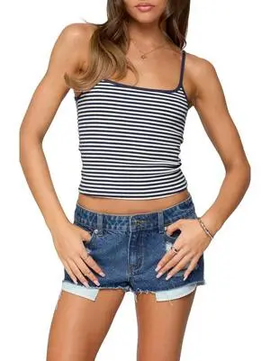 EDIKTED Miller Stripe Camisole - Navy-and-white