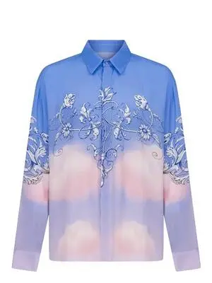 JE TE VEUX Angel Shirt - Blue / Pink Floral