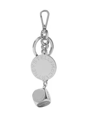 Stella McCartney Dice Charm Keychain - Silver