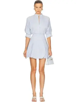 Simkhai Effie Bubble Mini Dress - French Blue