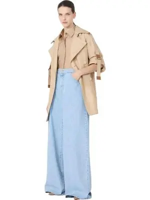 Max Mara Double-breasted Water-repellent Gabardine Trench Coat - Sand