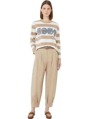 Max Mara Embroidered Wool Sweater Sand