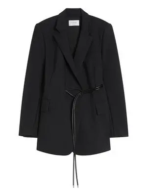 Max Mara Belted Blazer - Black