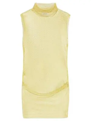 Max Mara Sleeveless Rhinestone Mesh Dress - Pastel Green
