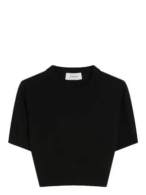 Max Mara Boxy Short Sleeve Sweater - Black