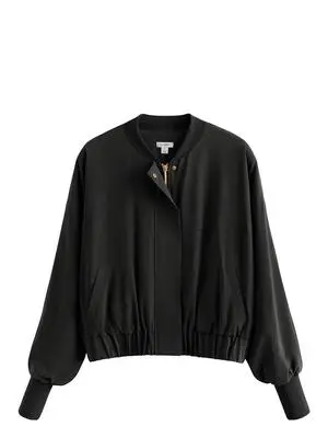 Cuyana Relaxed Bomber Jacket - Black