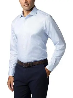 Robert Talbott Reynolds Hopsack Shirt In Classic Fit - Blue