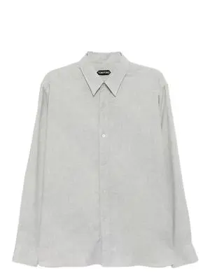TOM FORD Melange Fluid Shirt - Grey