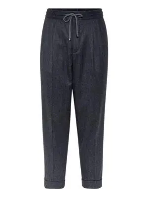 Brunello Cucinelli Wool Trousers - Grey