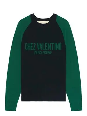 Valentino Garavani Sweater Ultramarine Dark Blue & Darkwood