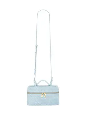 Bottega Veneta Bang Bang Suede Vanity Bag Ice & Gold