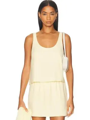 LESET Ari Scoop Tank Top Lemon