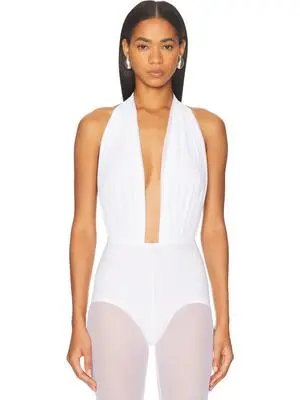 Norma Kamali Halter Bodysuit - Snow White