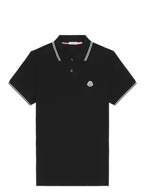 Moncler Short Sleeve Polo - Black