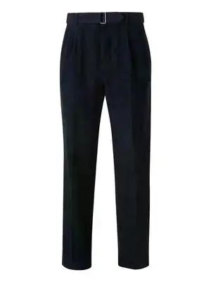 Officine Générale Pleat-detailed Corduroy Trousers - Blue