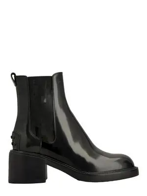 TOD'S 60mm Leather Chelsea Boots - Black