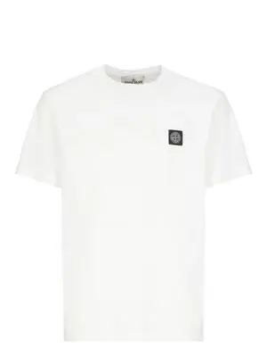 Stone Island Logo-patch Crew-neck T-shirt - White
