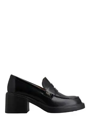 TOD'S 60mm Leather Loafers - Black