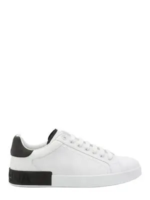 Dolce & Gabbana Leather Panelled Sneakers - White
