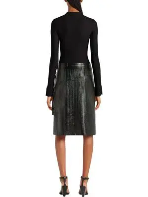 COURREGES Courrèges Zip-Up Long-Sleeve Bodysuit Black