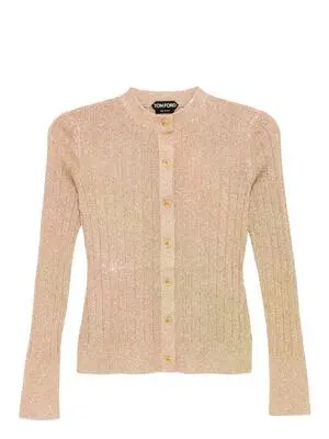 TOM FORD Metallic-threading Cardigan - Neutrals