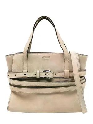 Moschino Belted Tote Bag - Neutrals