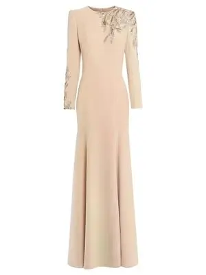 Jenny Packham Honor Sequin-embellished Maxi Dress - Neutrals